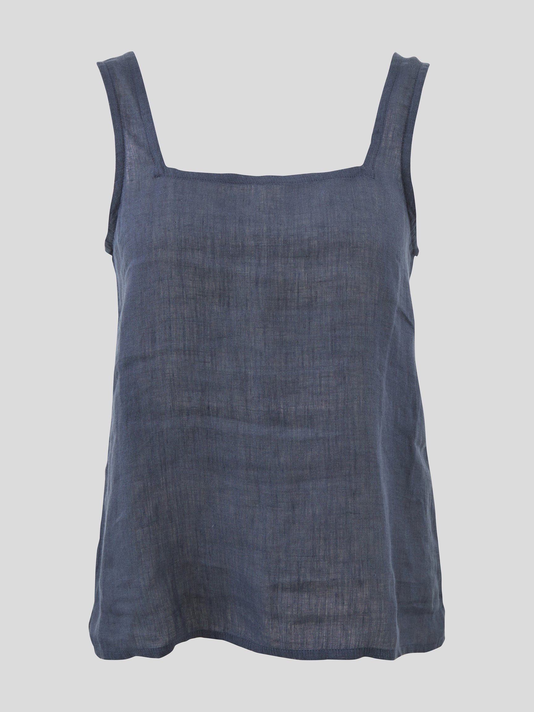 Amalfi Linen Singlet Top in Ink | Wallace Cotton