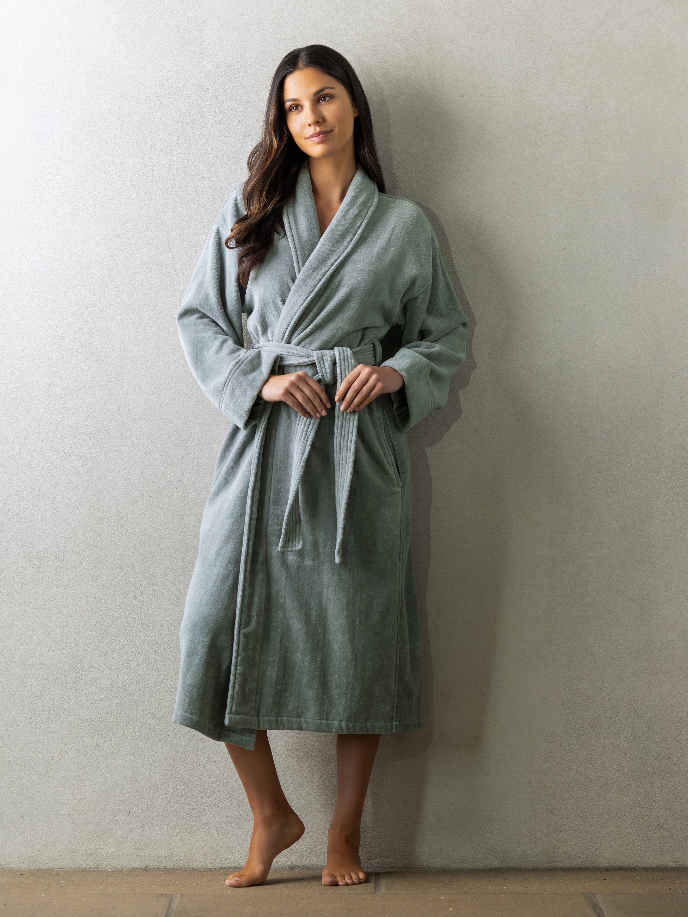 Carter Robe in French Blue – Wallace Cotton