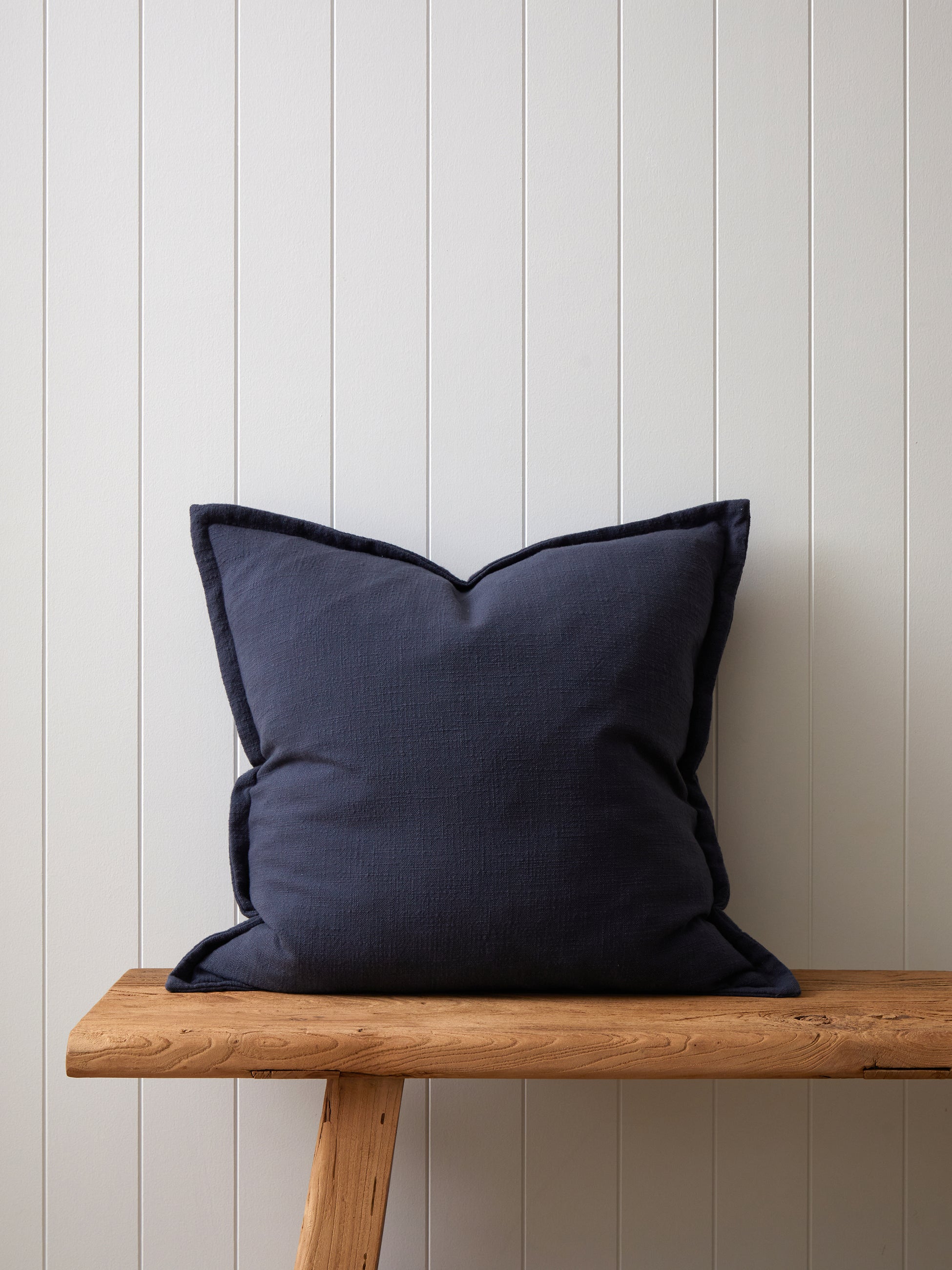 Lennon Large Square Cushion Cover in Navy | Wallace Cotton