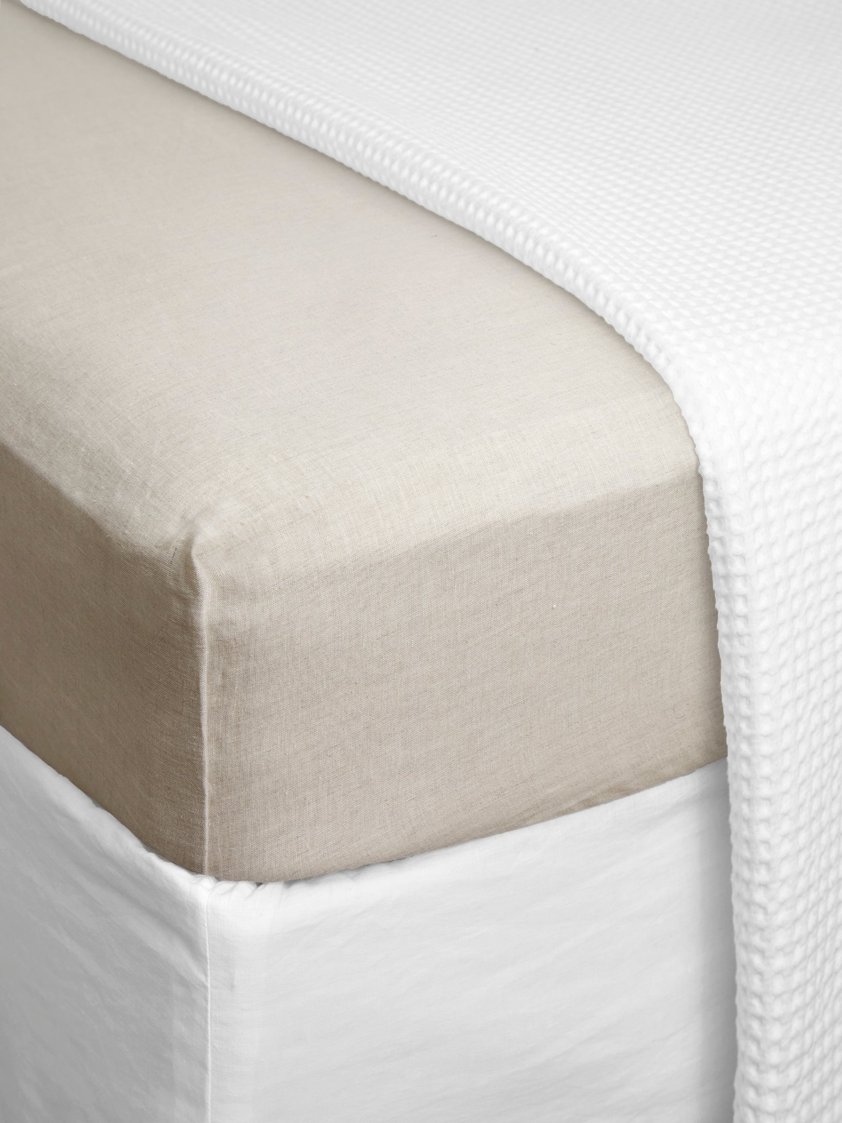 Loft Linen Fitted Sheet in Natural | Wallace Cotton