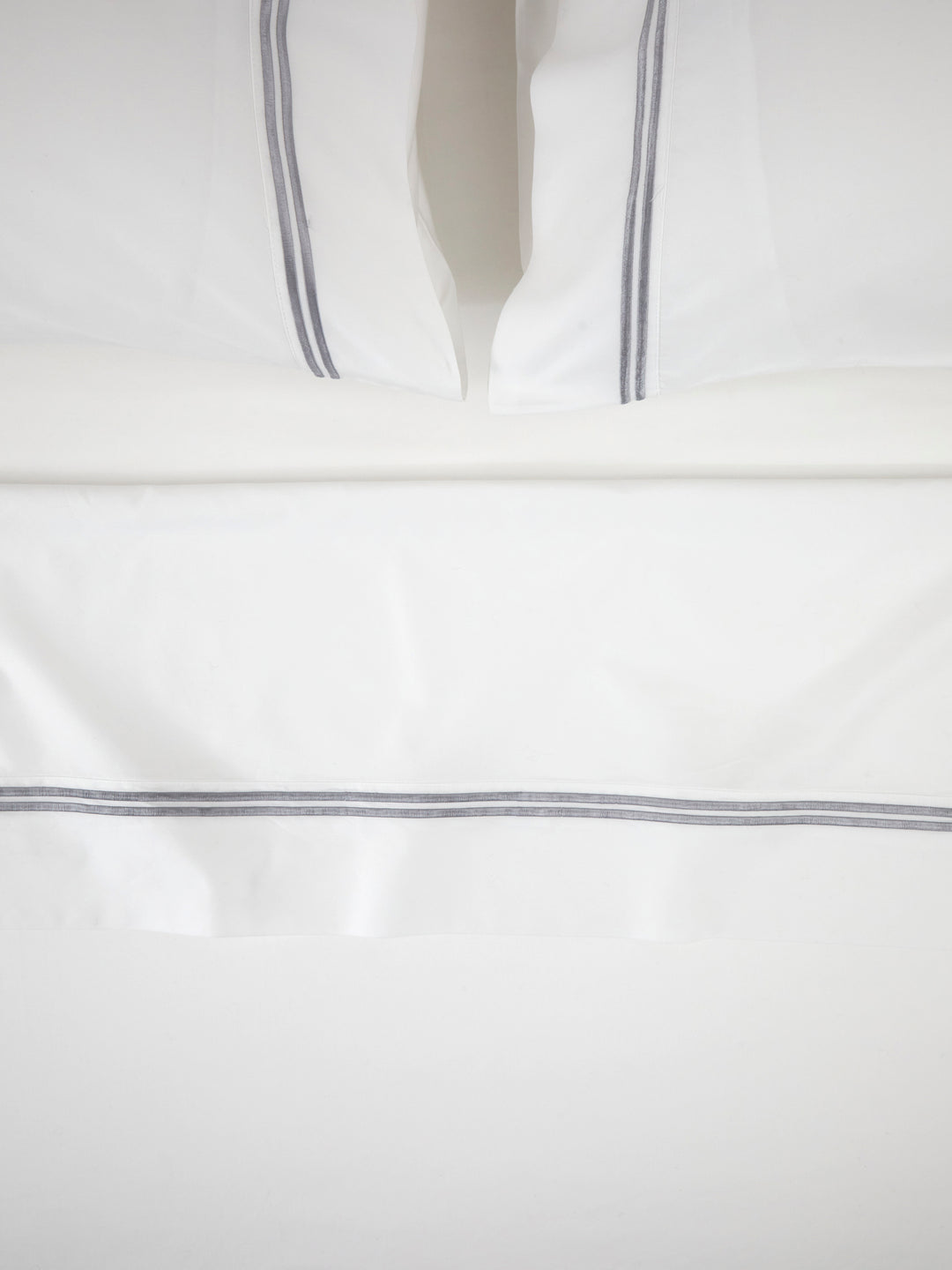 Monarch Flat Embroidery Sheet in Grey White