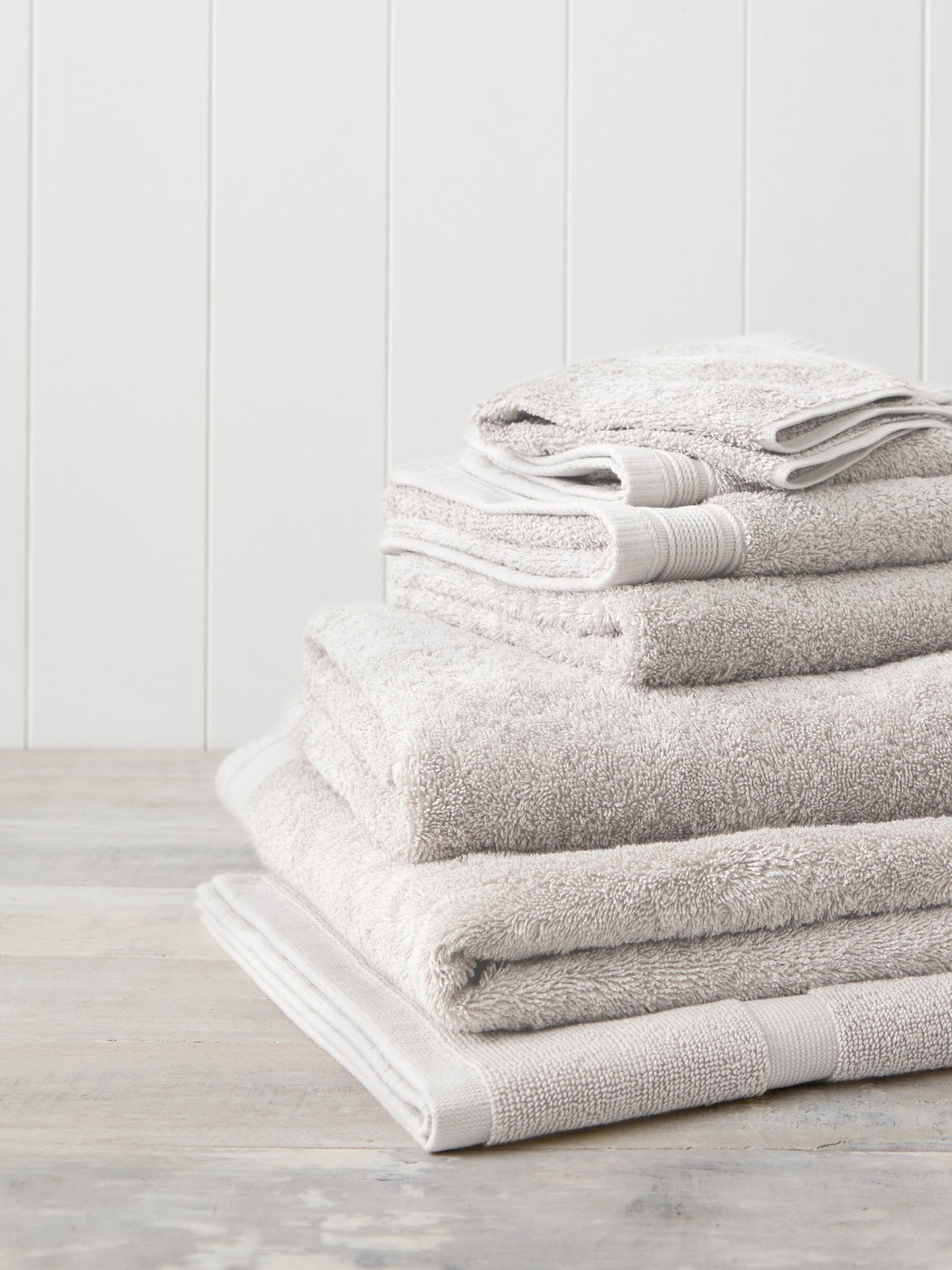 Oasis Face Cloth in Stone – Wallace Cotton