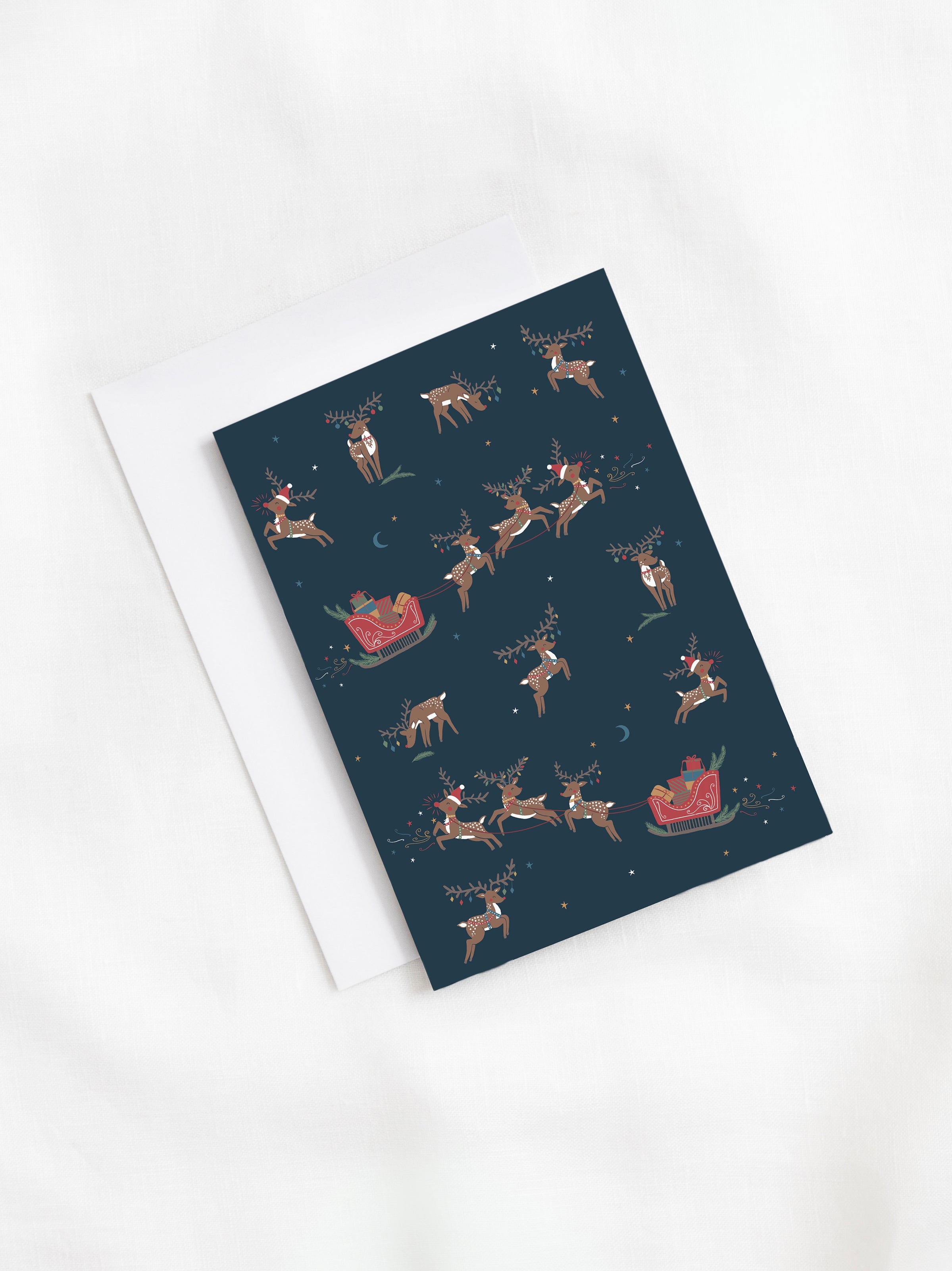 Reindeer Magic Greeting Card – Wallace Cotton