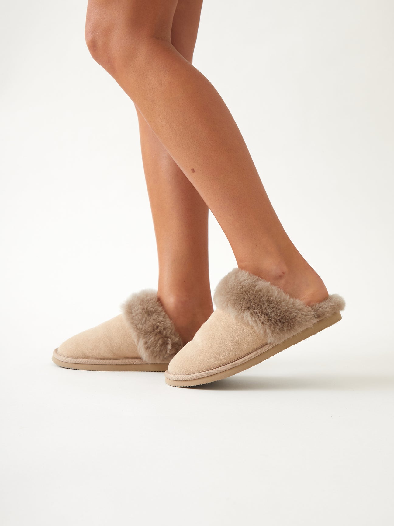 Snuggle Slippers in Champagne | Wallace Cotton