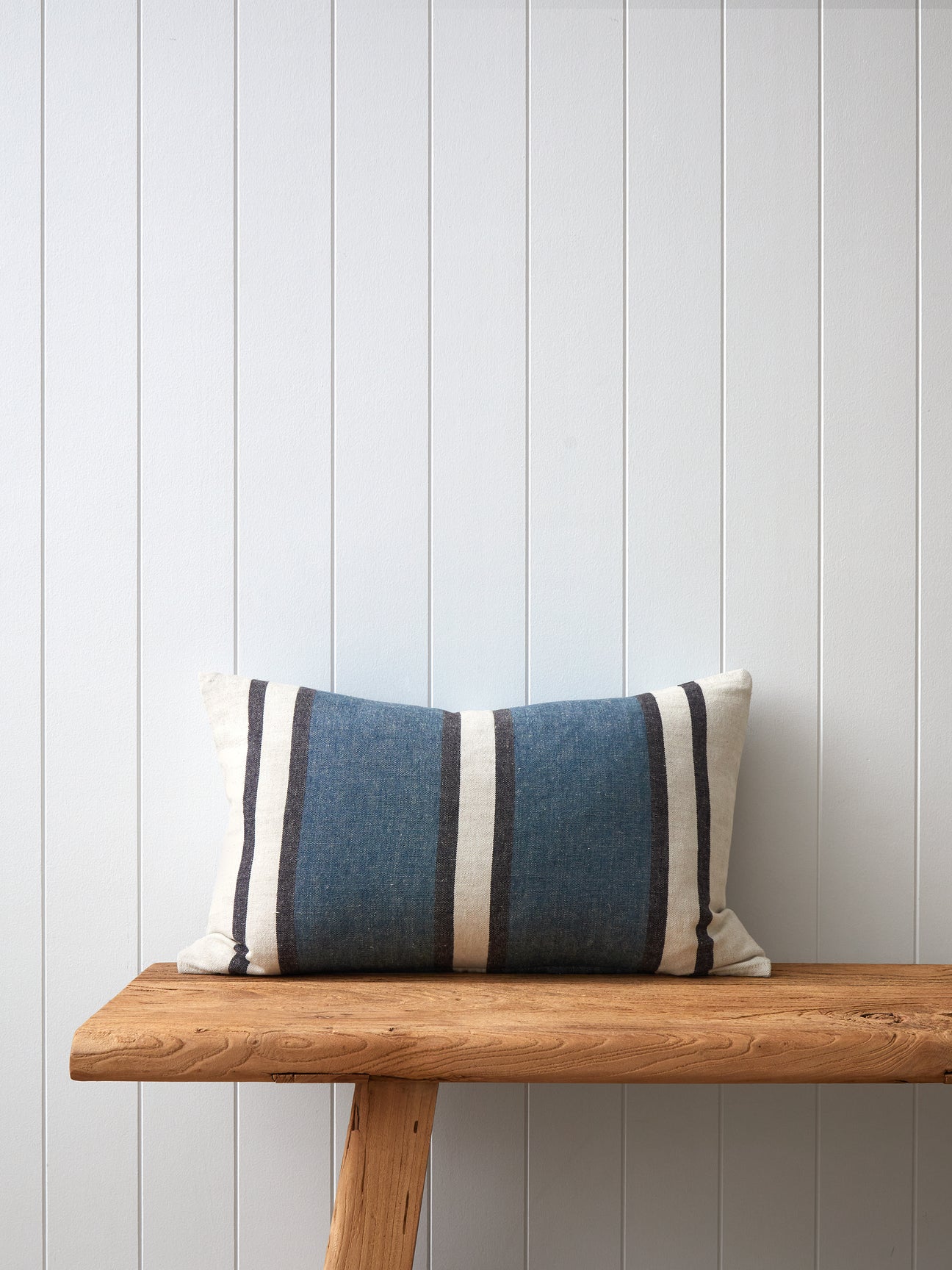Wakefield Rectangle Cushion Cover in Blue | Wallace Cotton
